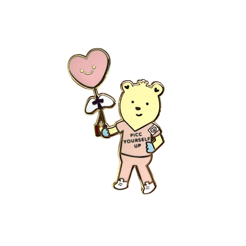 PICC Yourself Up Enamel Pin – Jessica Ku Design