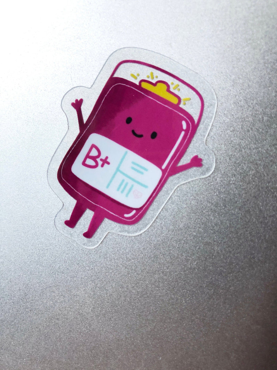 Be Positive (B+) Transparent Sticker – Jessica Ku Design